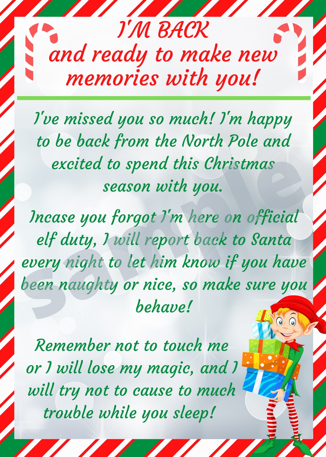 Elf Mail, Santa Mail, Elf Note, Santa Clause Letter, Christmas List ...