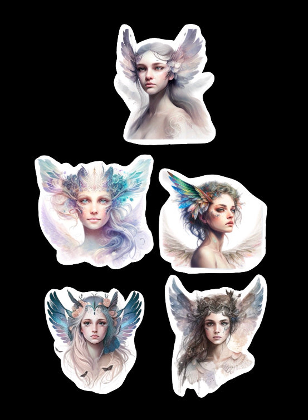 Wind Fairy Stickers, Set of 20 Stickers, Sticker, Journal Sticker, Die ...