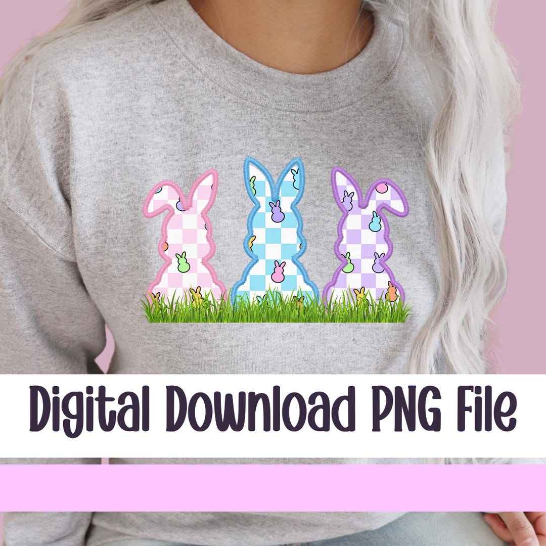 Easter Bunny Print PNG | Retro Letters | Digital Download | Sublimation ...
