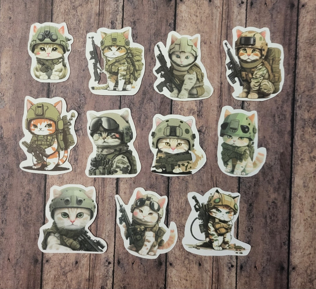 Cat Stickers, Set of 22 Stickers, Sticker, Journal Sticker, Die Cut ...