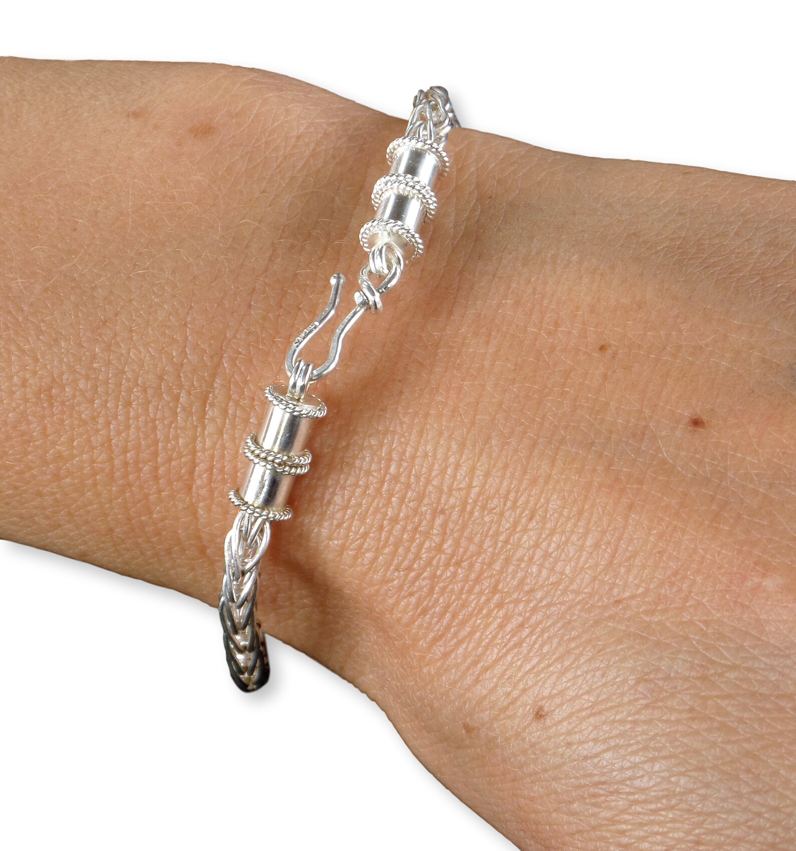 Handmade Sterling and Fine Silver Double Loop in Loop - Etsy