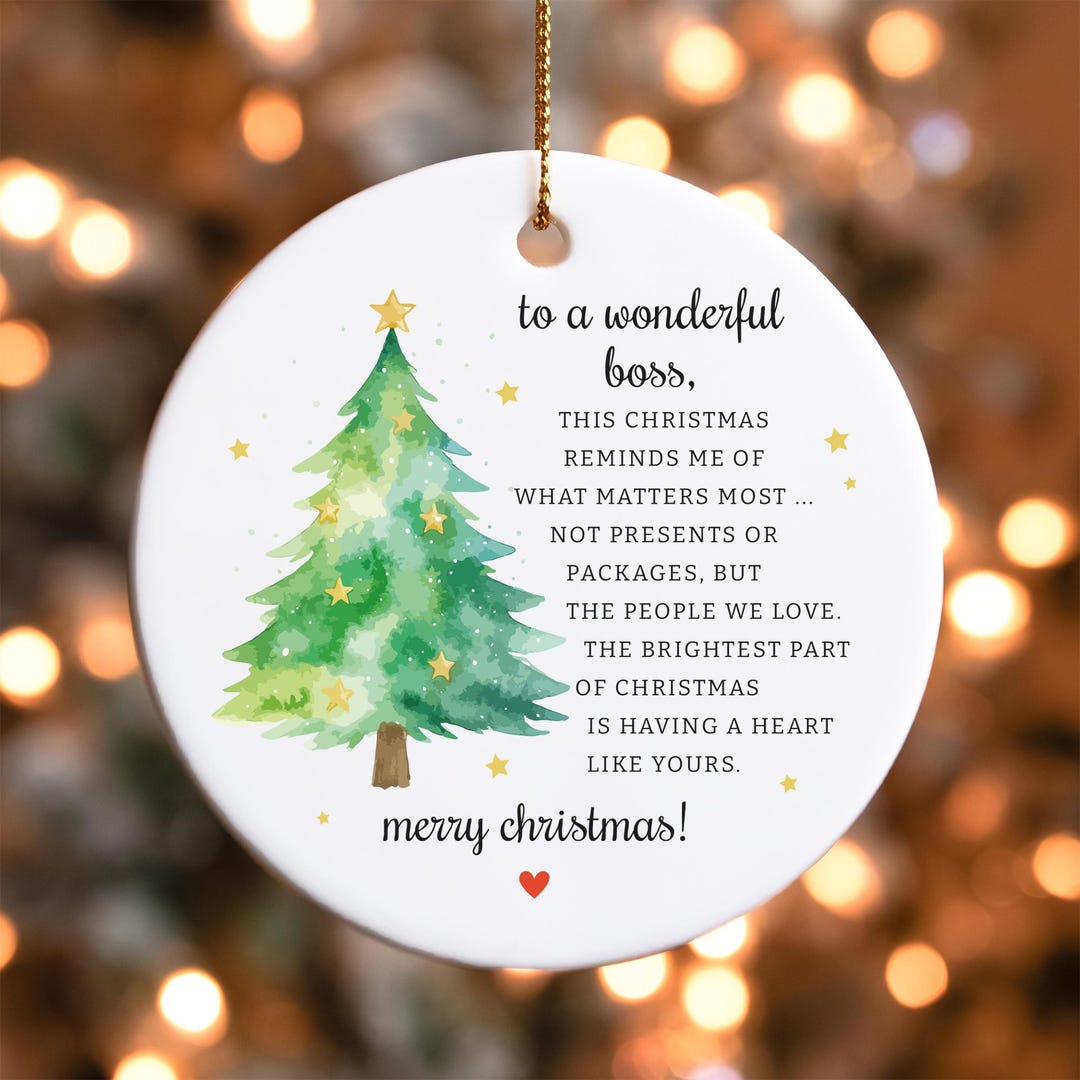 Boss Ornament, Boss Gift, Manager Christmas Ornament, Corporate Holiday ...