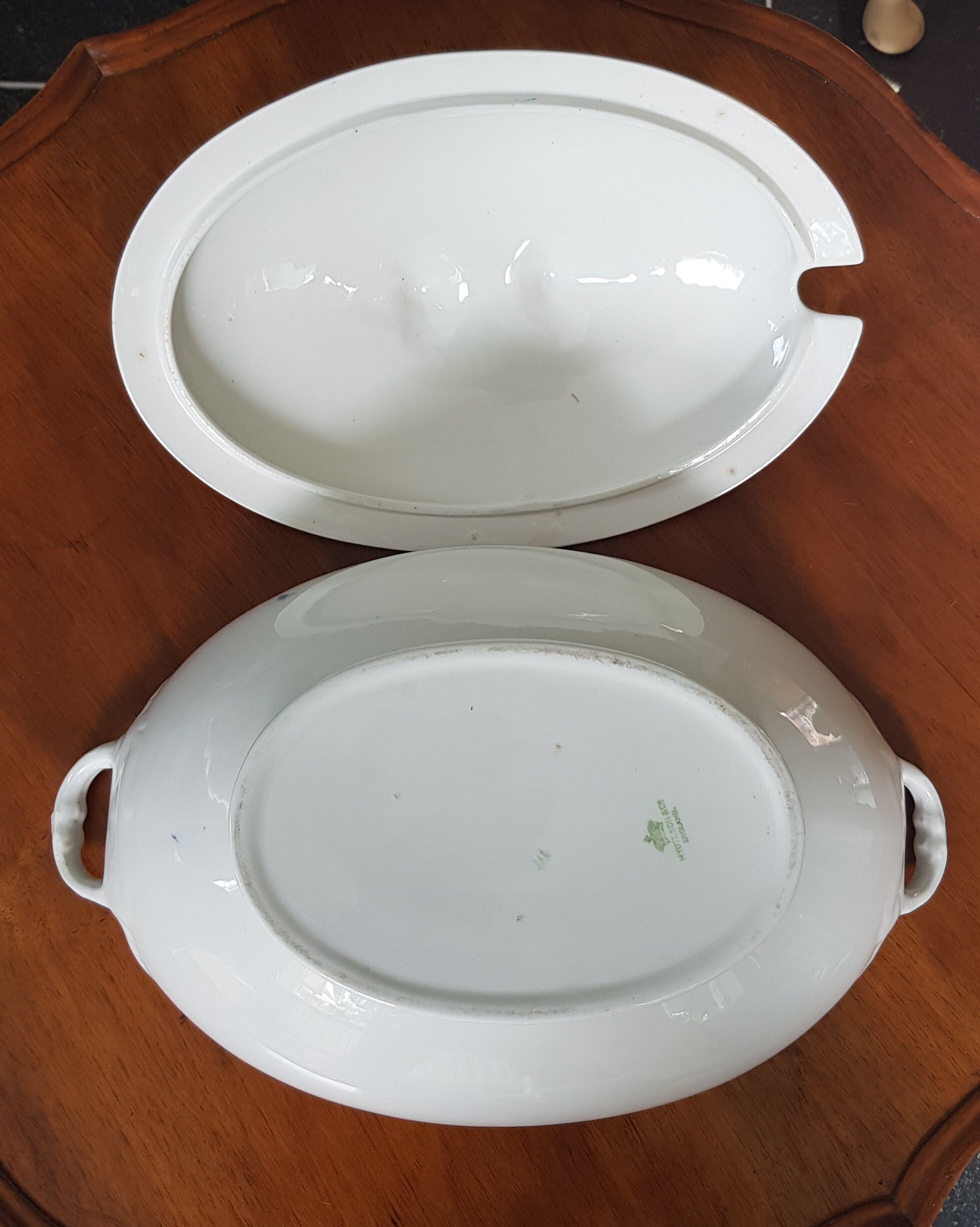 Vintage White and Blue Myott Tureen. C1920. Downton Abbey - Etsy