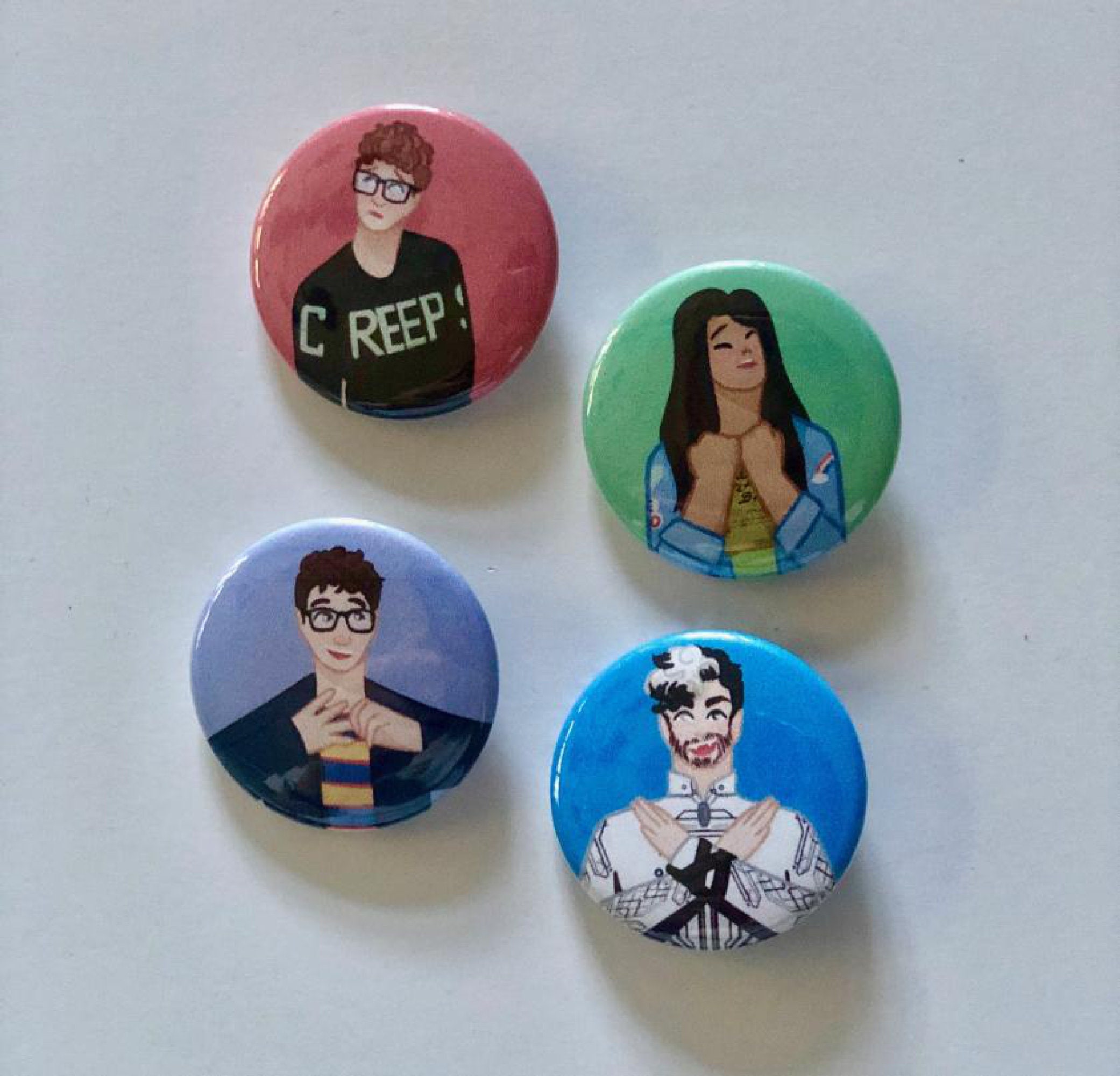 Be More Chill London Cast Musical Broadway Character Pin Buttons Jeremy ...