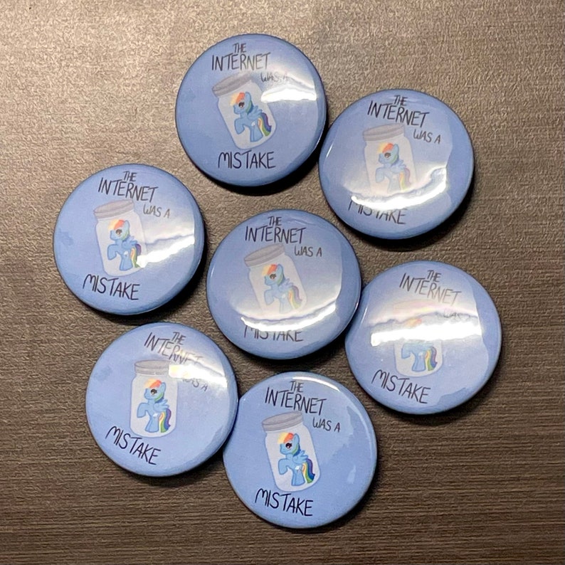 My Little Pony Rainbow Dash Jar Cursed Meme Pin Button - Etsy