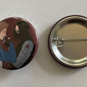 Captain America Steve Rogers Bucky Barnes Sam Wilson Marvel Ship Button ...