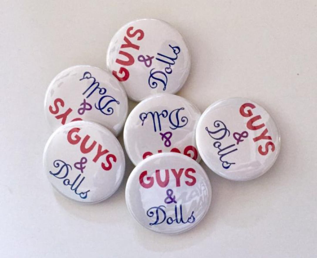 Bis and Dolls Guys and Dolls Broadway Musical Bisexual Bi Pride Pin ...