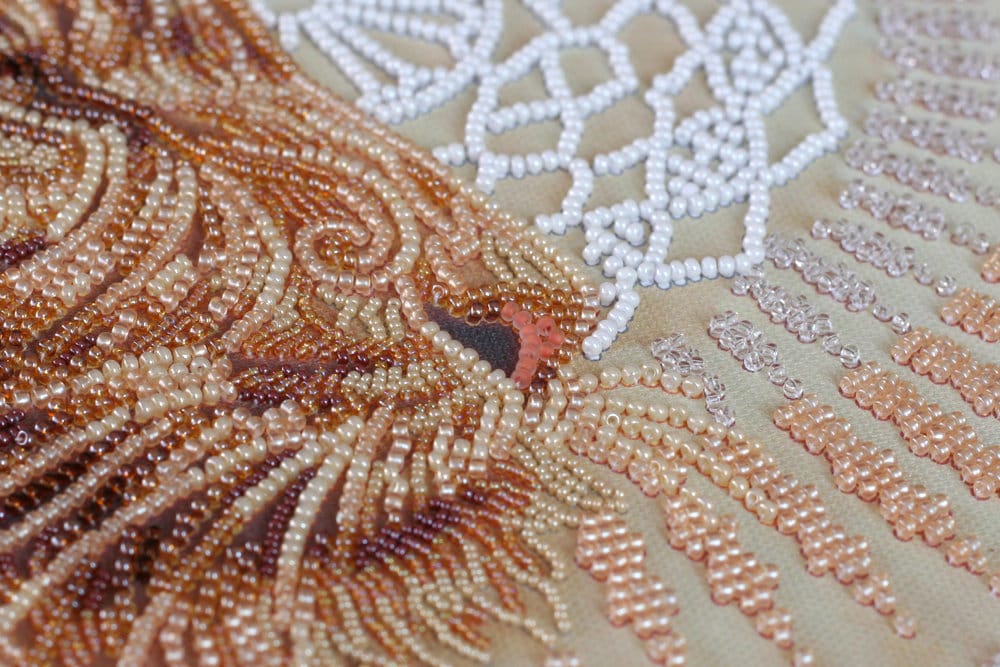 Tiger DIY Bead Embroidery Kit, Needlepoint Kits Home Wall Decor ...