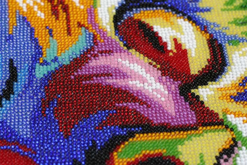 Colorful Cat DIY Bead Embroidery Kit Needlepoint Kits Animal - Etsy
