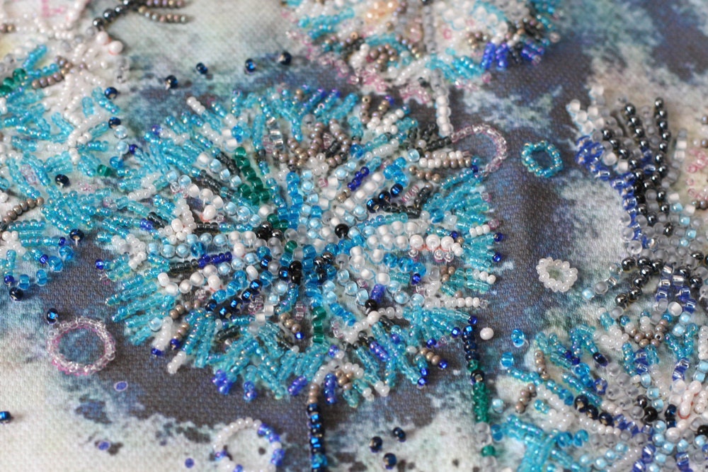 Kit de broderie de perles bricolage pissenlits bleus idée - Etsy France