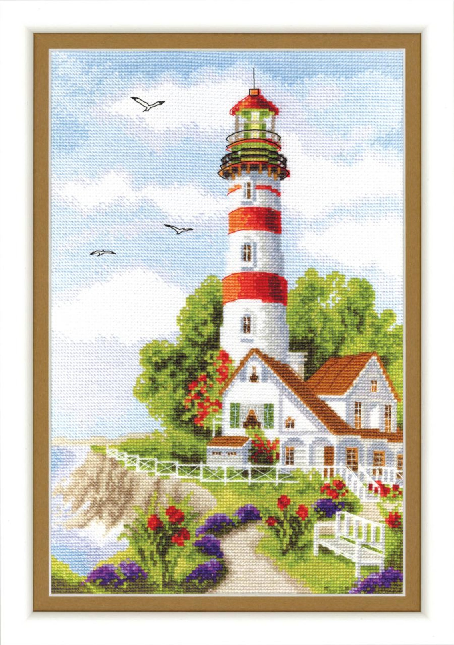 Lighthouse Cross Stitch Kit Modern Embroidery Kit Beacon - Etsy