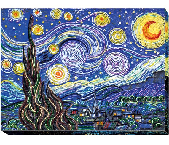 Starry Night van Gogh DIY Bead Embroidery Kit DIY Gift | Etsy