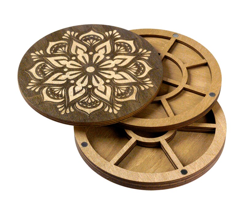 Bead Organizer With Wooden Lid and Needleminder Magnets - Etsy