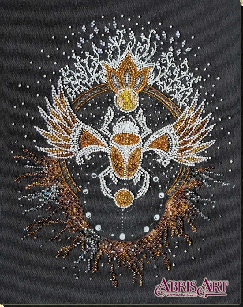 DIY Bead Embroidery Kit Scarab Beetle Needlepoint Kits Home - Etsy