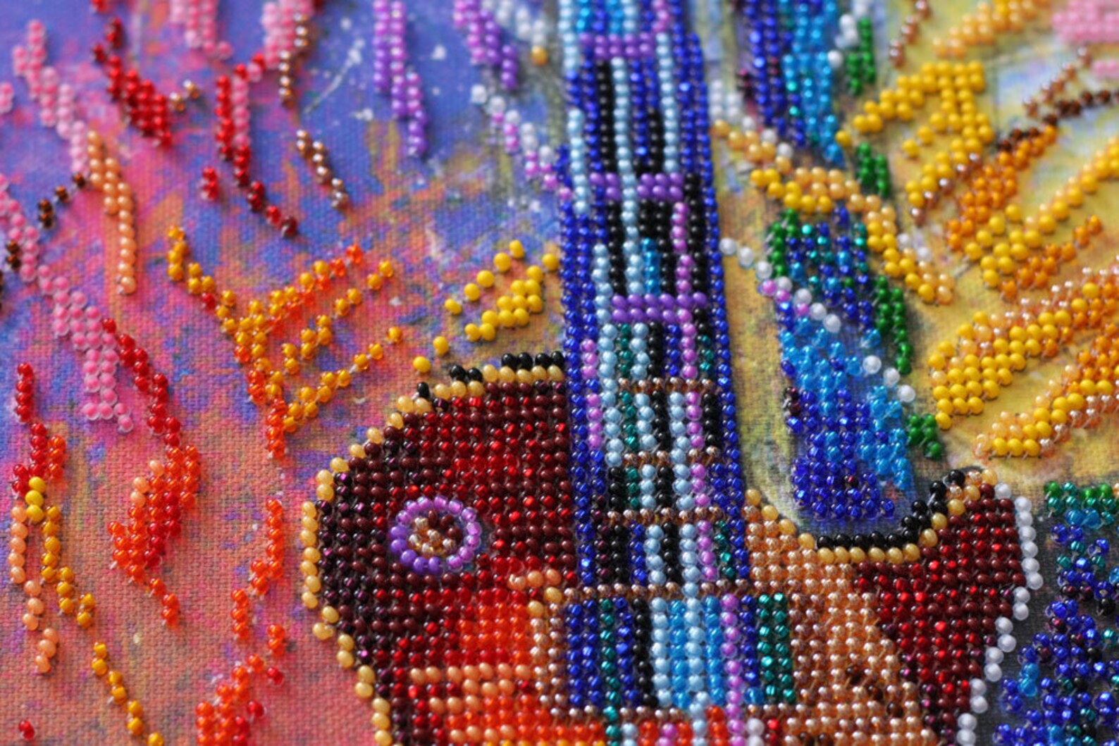 Guitar DIY Bead Embroidery Kit, DIY Gift Idea, Music Colorfull ...