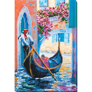 Venice DIY Bead Embroidery Kit DIY Gift Idea Needlepoint Kits Home ...