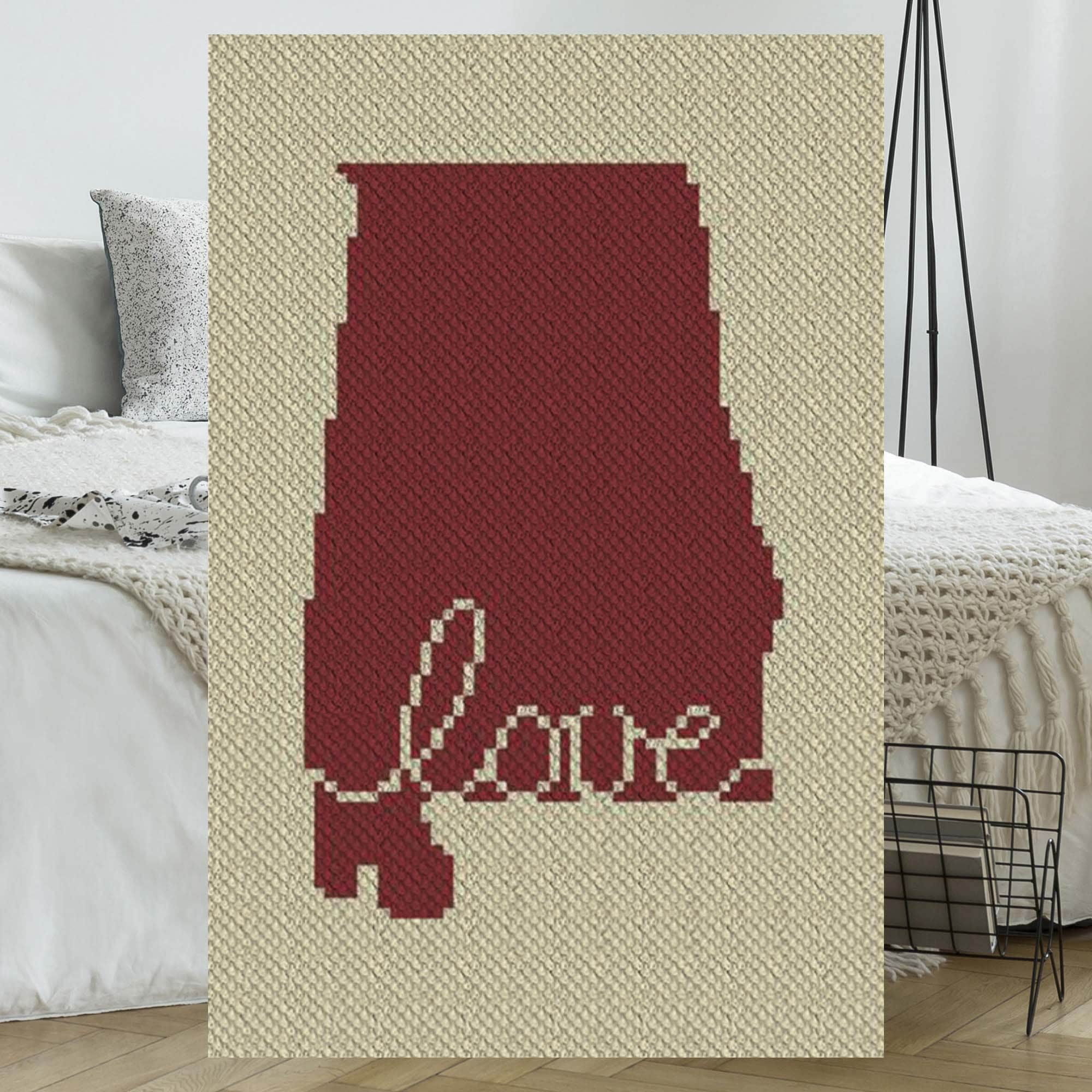 Alabama Love C2C Afghan Crochet Pattern Corner to Corner Crochet ...