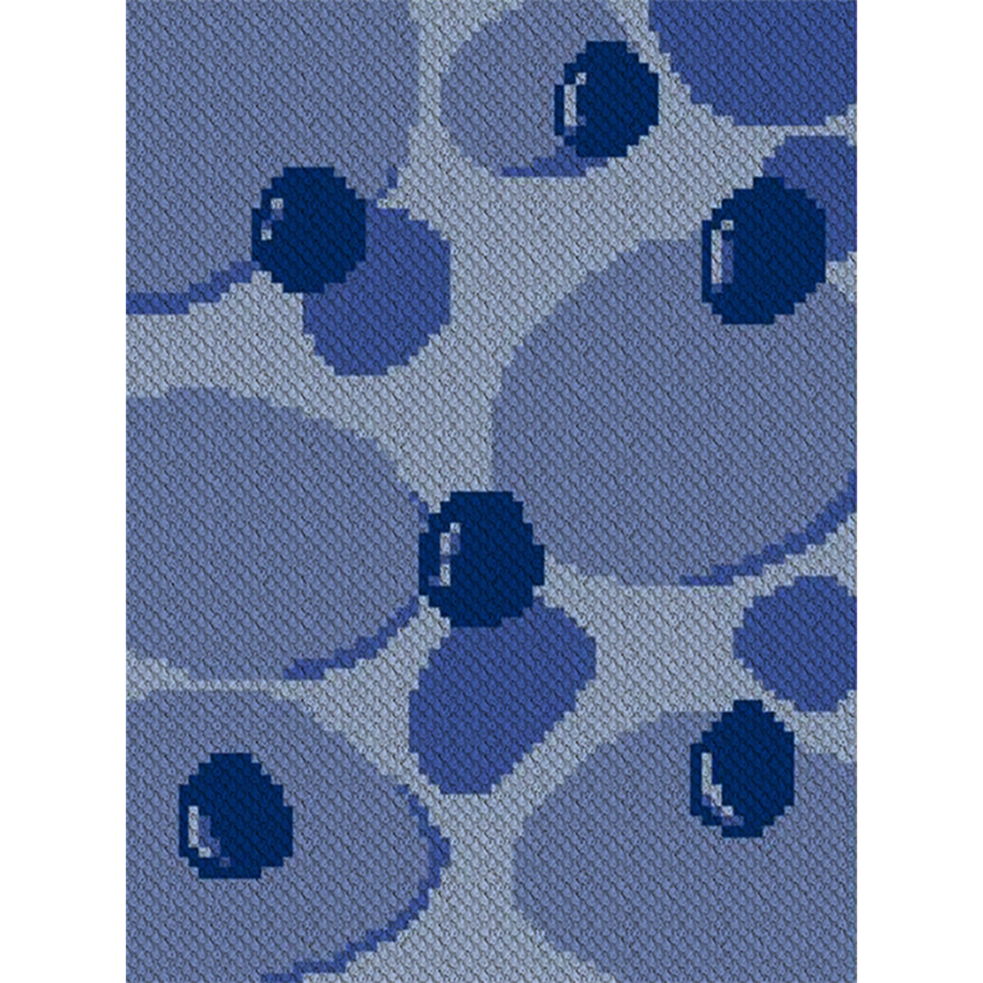 Blueberry Pancakes Afghan C2C and Graphghan Crochet Pattern | Corner to ...