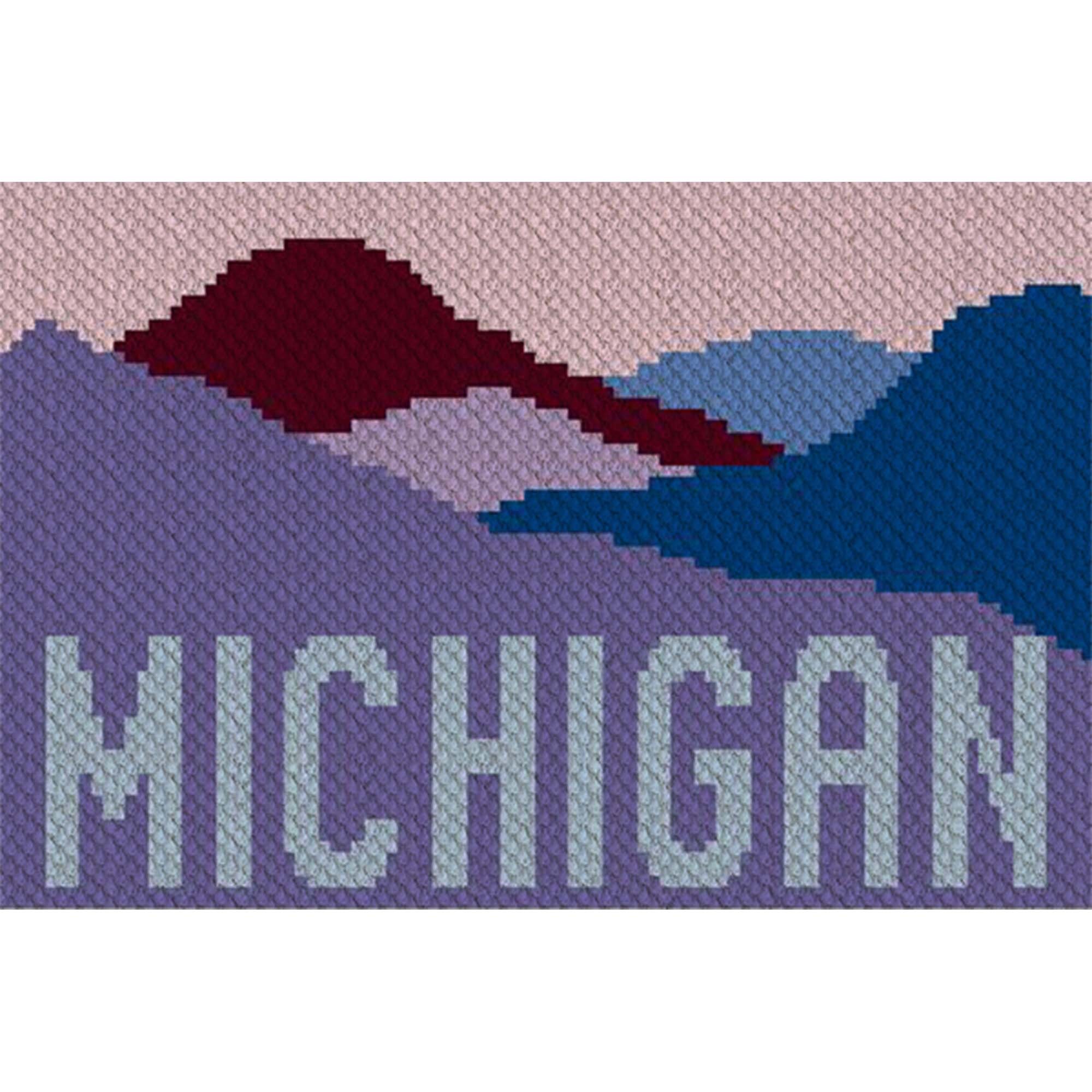Go to the Mountains of Michigan COUNTED Crochet Pattern C2C - Etsy
