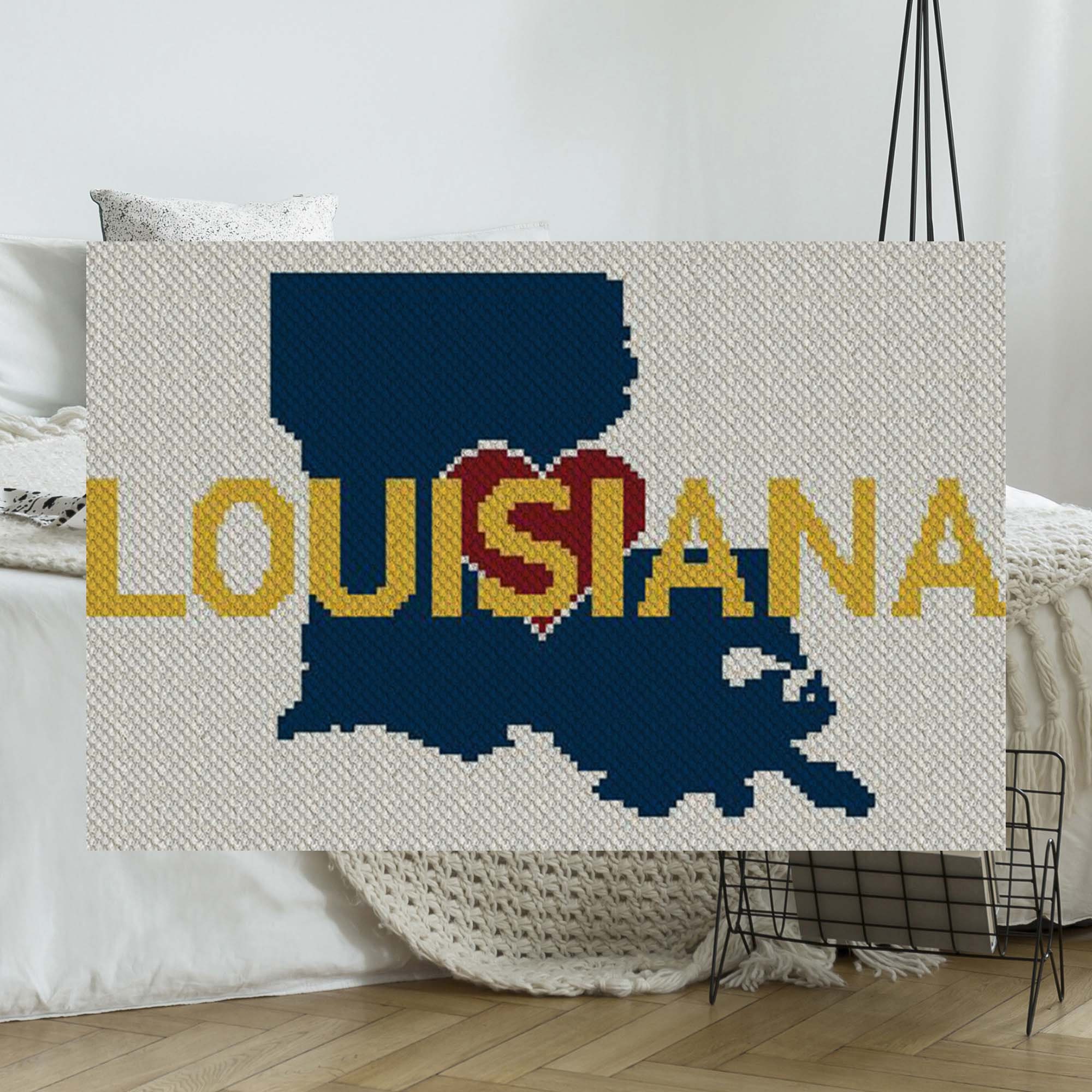 Heart Louisiana C2C Afghan Crochet Pattern | Corner to Corner PDF ...