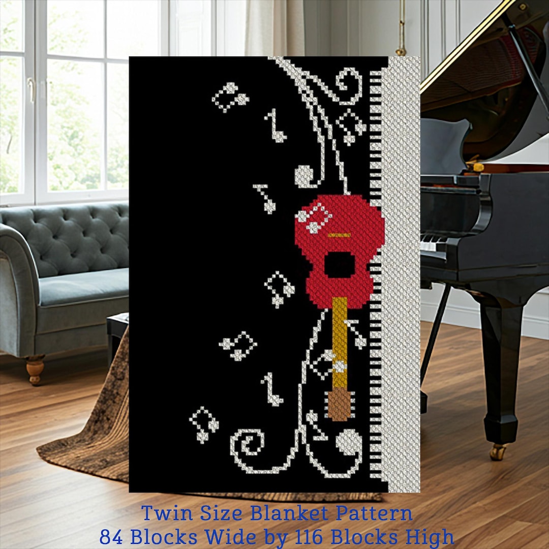 Tuned in C2C Crochet Pattern & Graphghan Crochet Pattern for Afghan ...