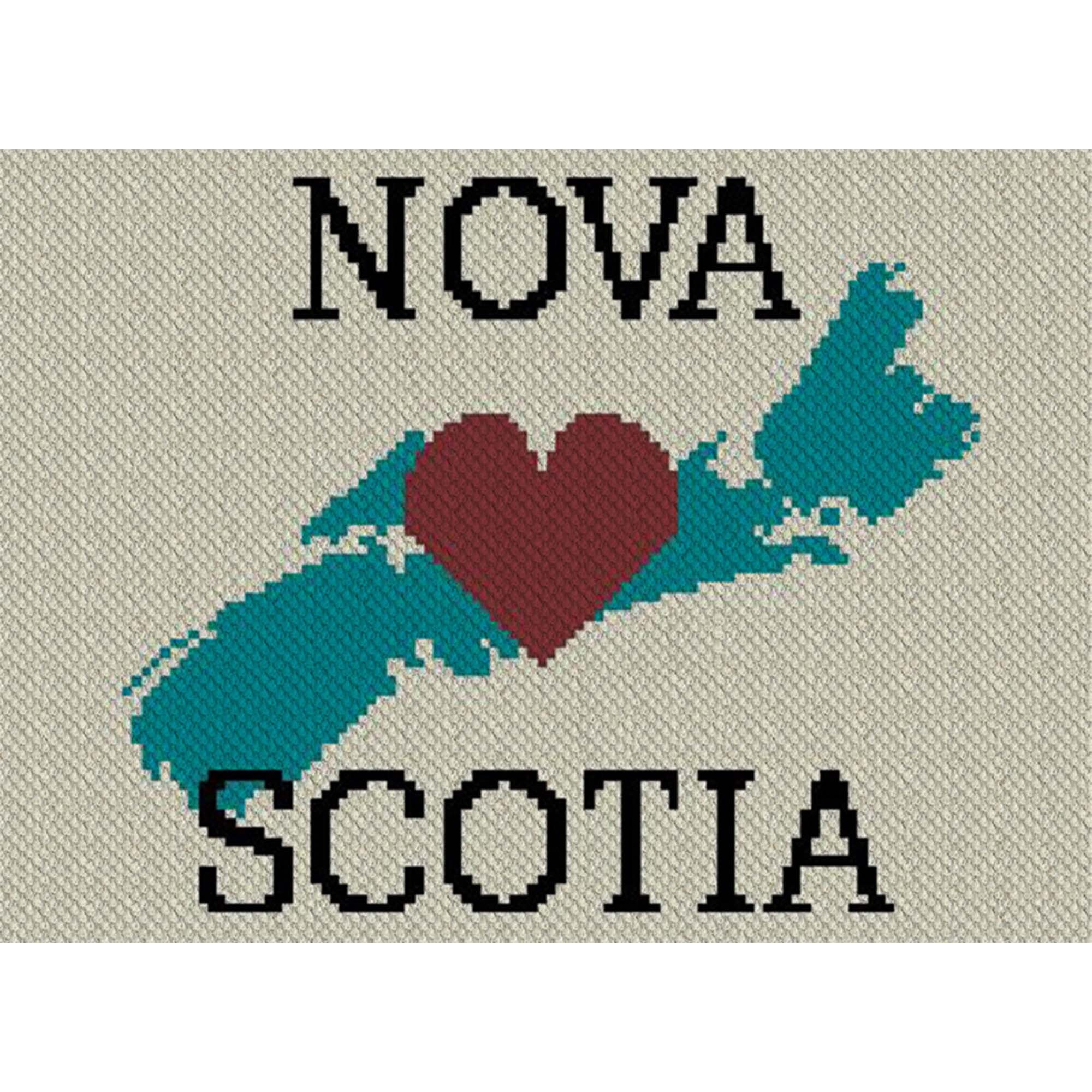 Heart Nova Scotia Twin Wide C2C Afghan Crochet Pattern | Corner to ...