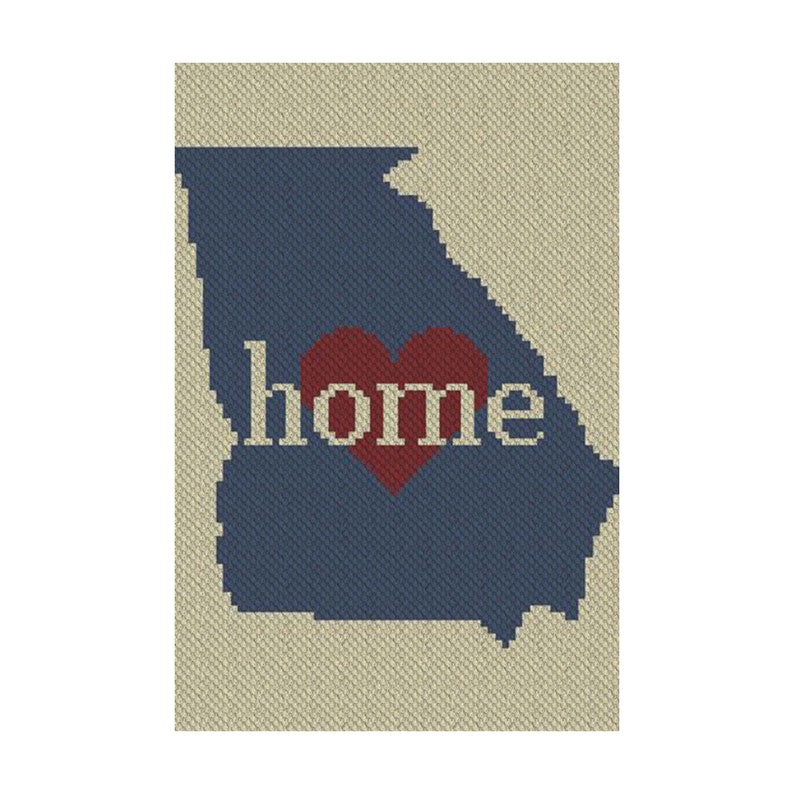 Georgia Home C2C Crochet Afghan Pattern Graph Chart for - Etsy