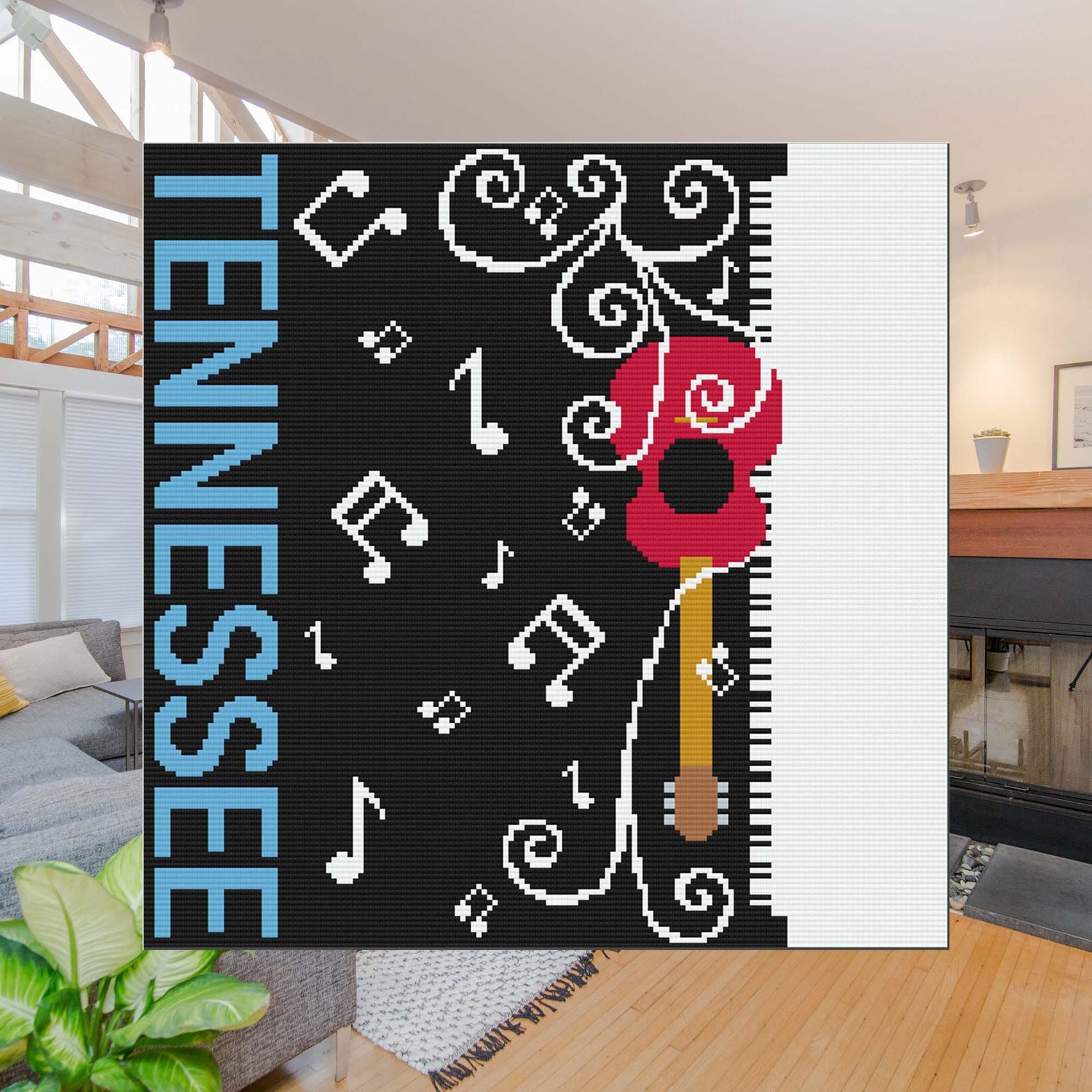 Tuned up in Tennessee C2C Crochet Pattern & Graphghan Crochet Pattern ...