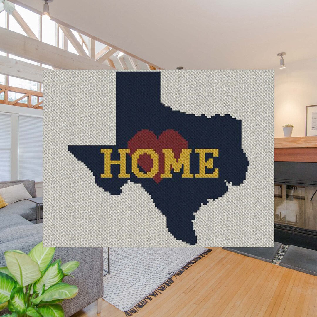 Texas Home C2C Afghan Crochet Pattern | Corner to Corner PDF Crochet ...