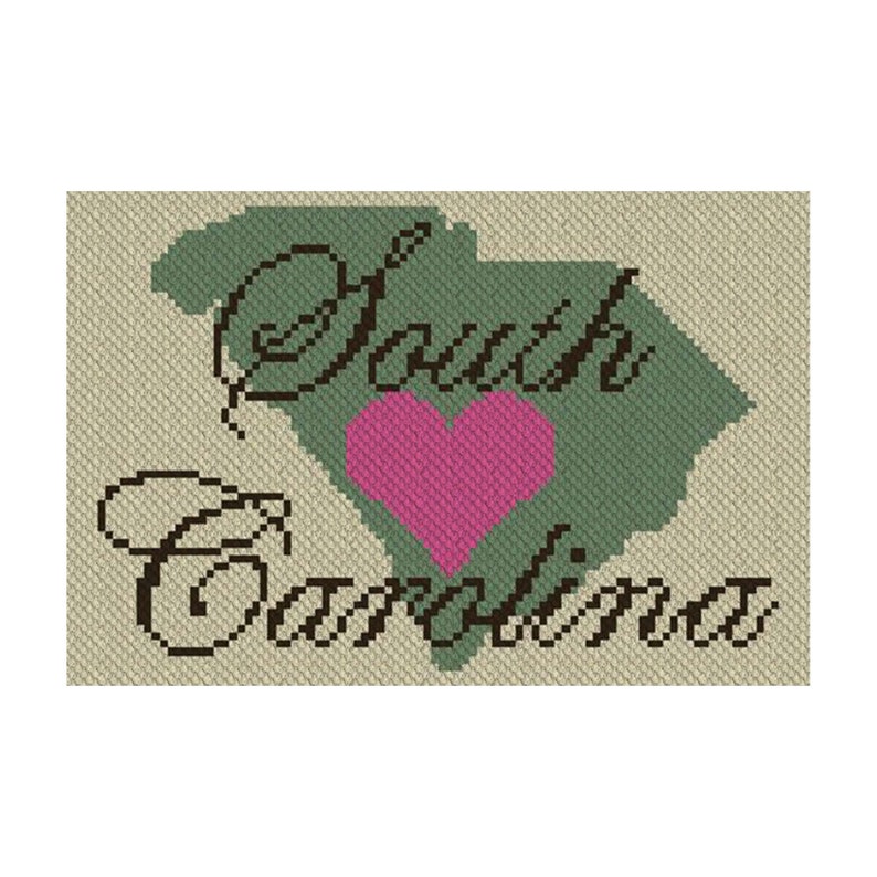 Heart South Carolina C2C Crochet Afghan Pattern | Corner to Corner ...