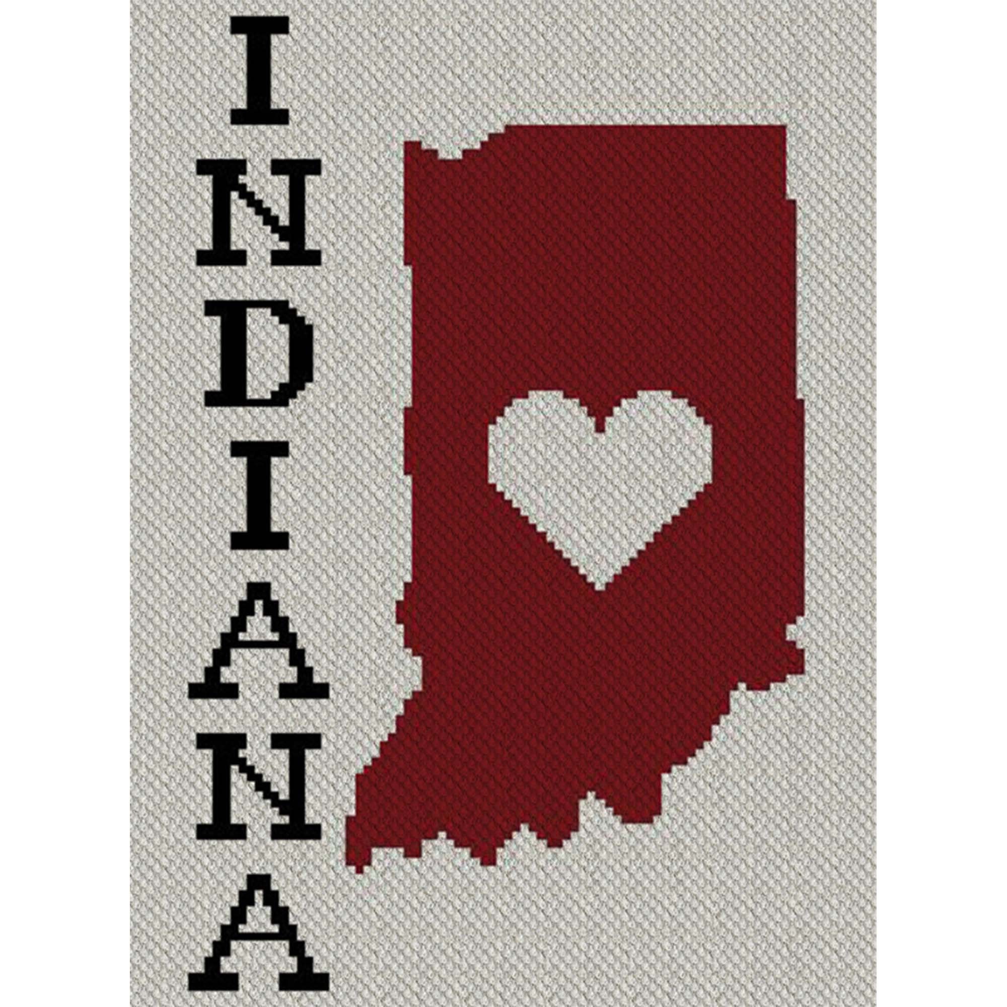 Heart Indiana C2C Afghan Crochet Pattern Corner to Corner - Etsy