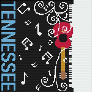 Tuned up in Tennessee C2C Crochet Pattern & Graphghan Crochet Pattern ...