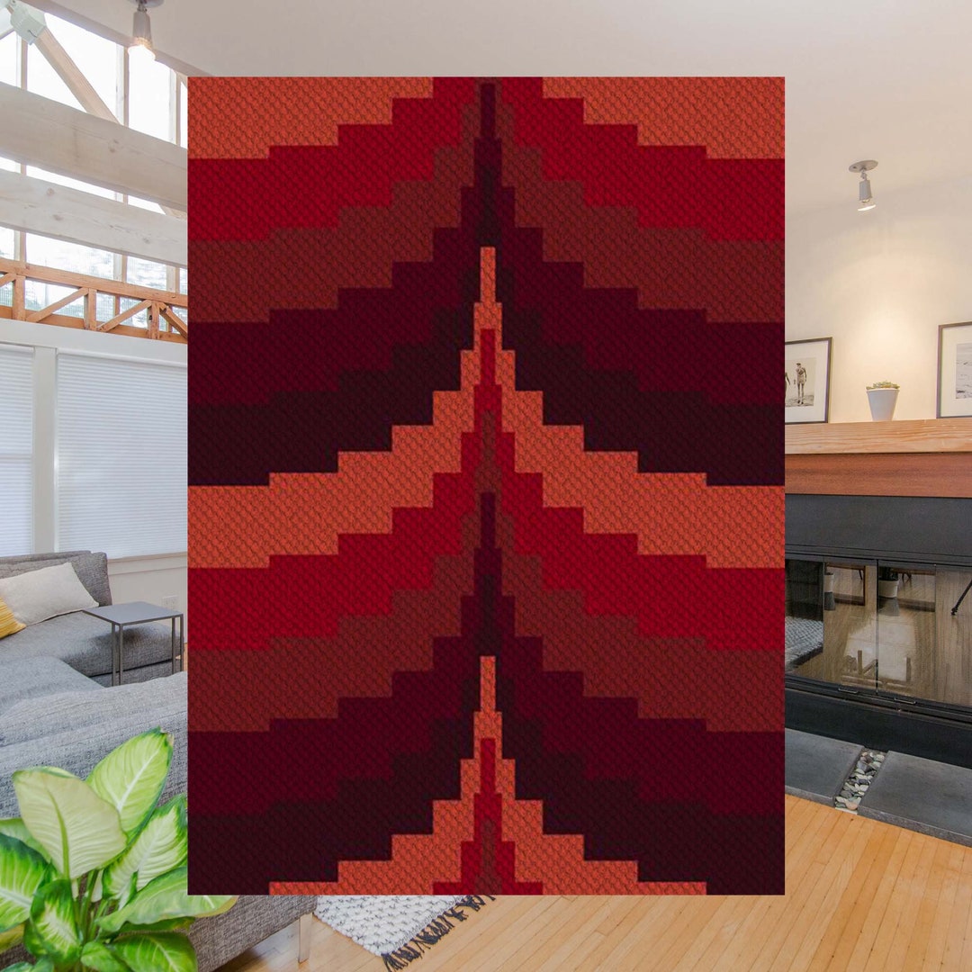 Stepping Sunset C2C Afghan Crochet Pattern | Corner to Corner Crochet ...