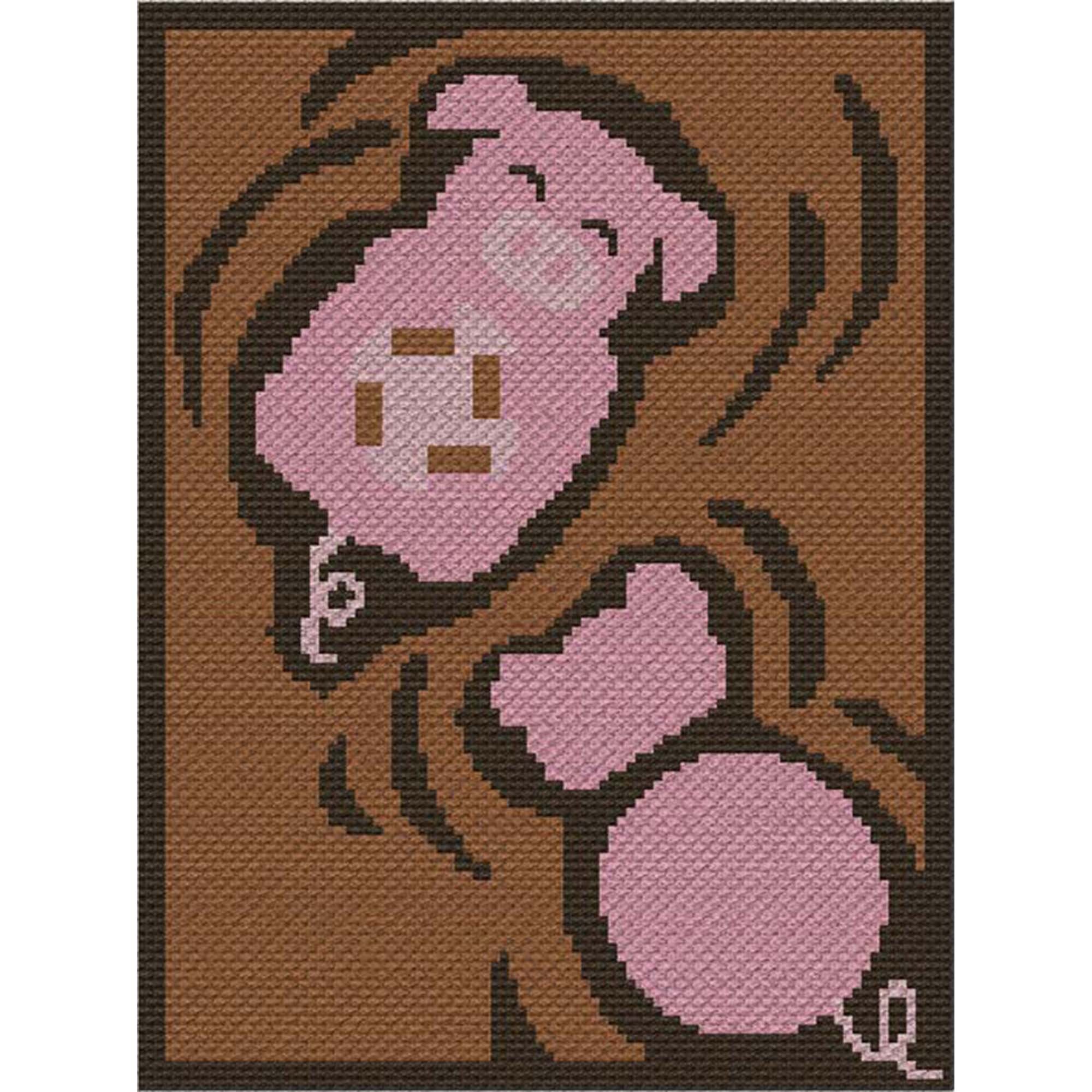 Pigs on a Blanket C2C and Graphghan Afghan Crochet Pattern PDF for ...