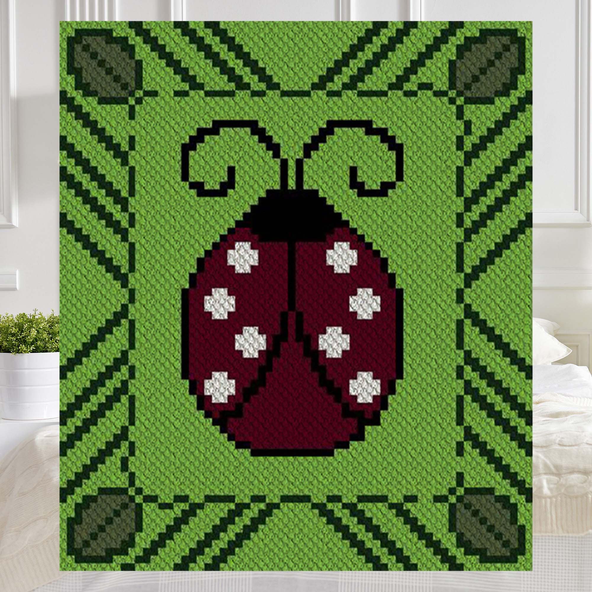 Lulu Ladybug C2C Kid Crochet Afghan Pattern Corner to Corner Crochet ...