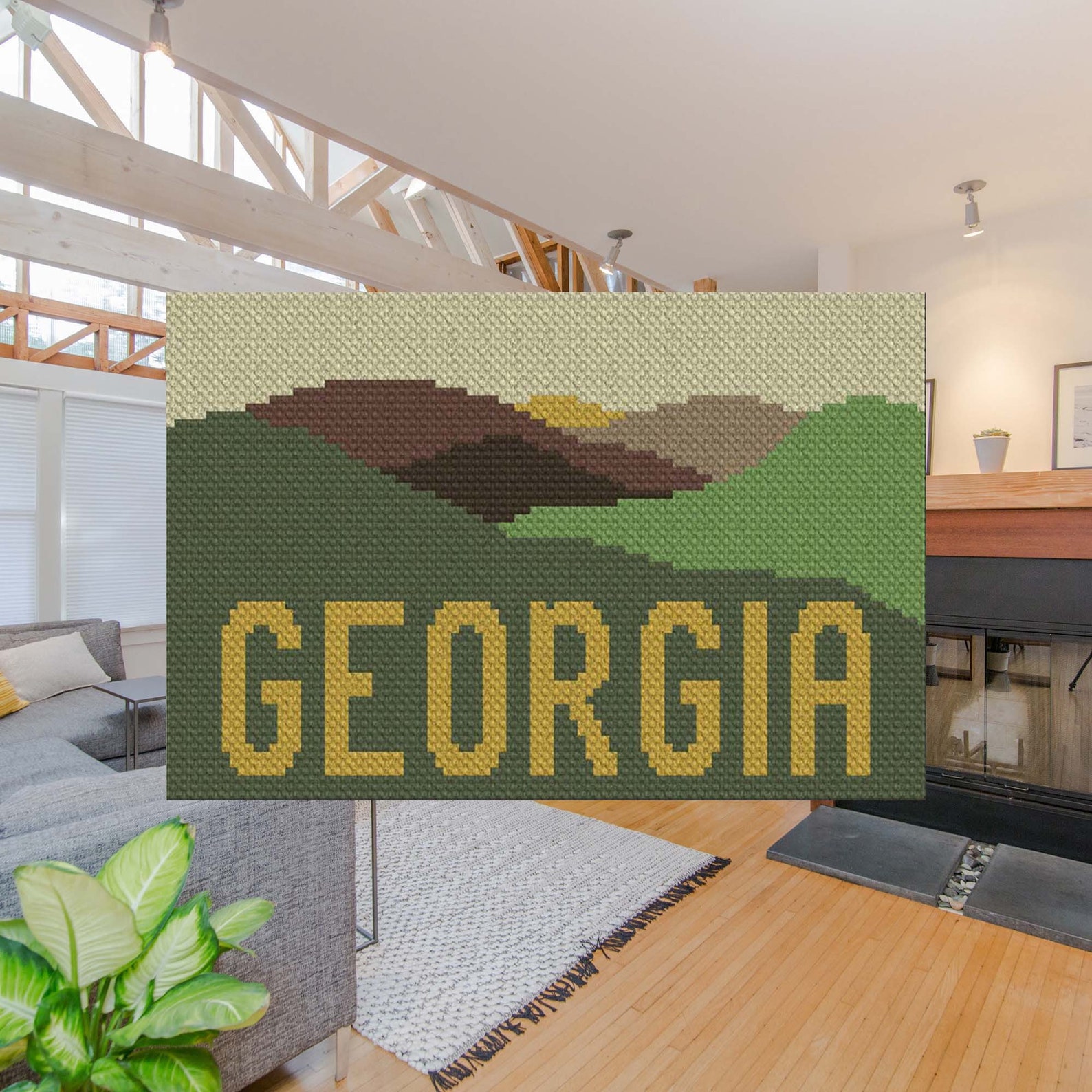 Go to the Mountains of Georgia C2C Crochet Pattern & Graphghan Crochet ...