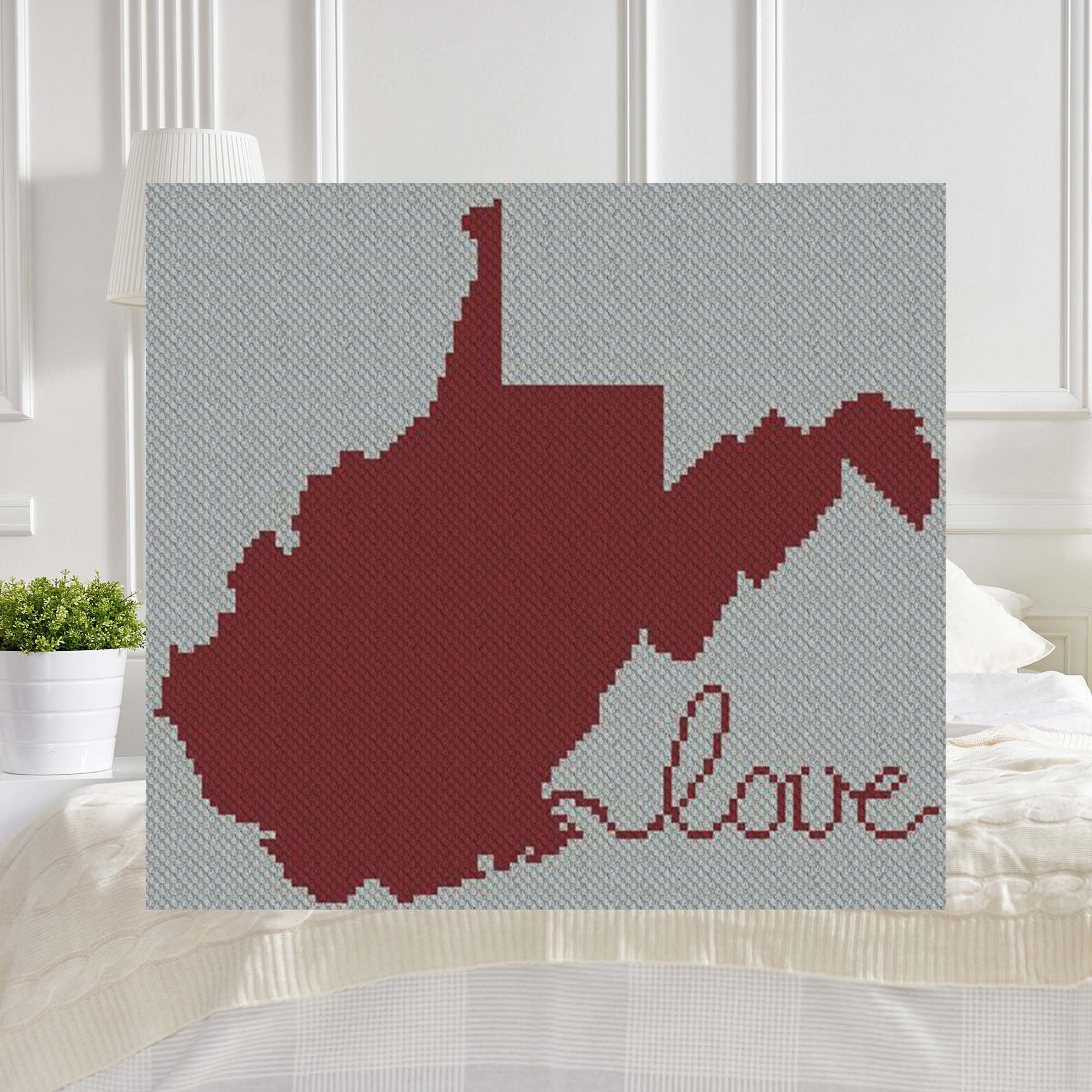 West Virginia Love C2C Afghan Crochet Pattern | Corner to Corner ...