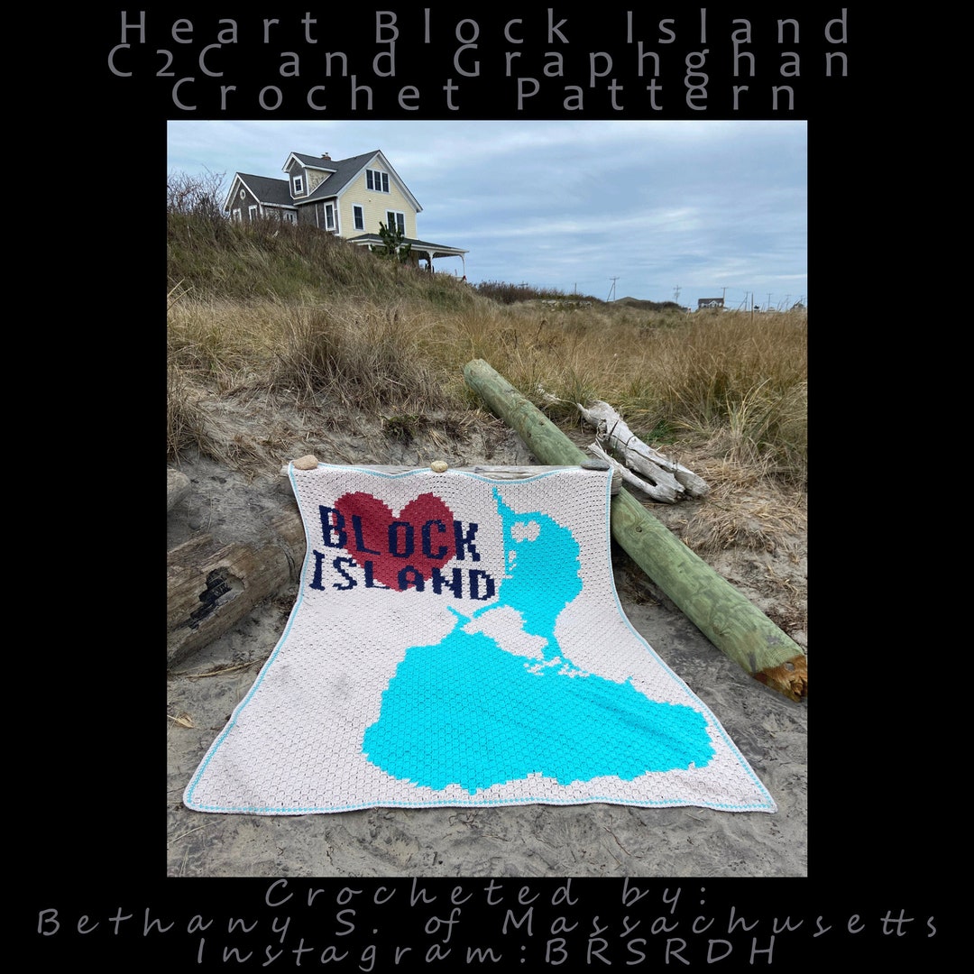 Heart Block Island C2C Graphghan Afghan Crochet Pattern | Corner to ...
