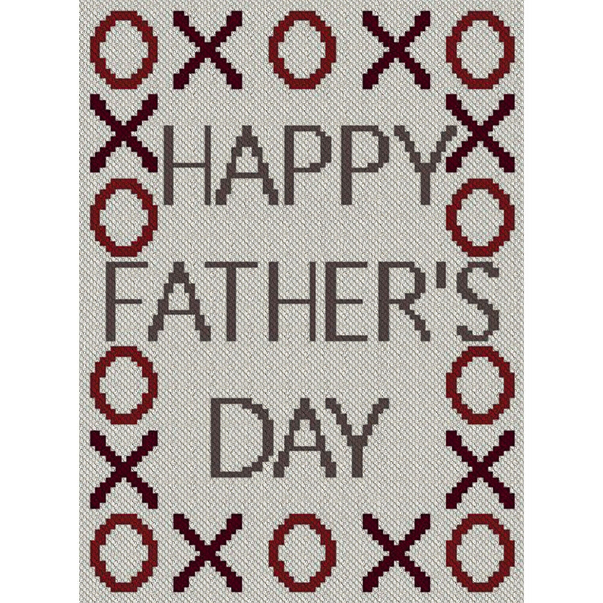 XOXO Happy Father's Day C2C Afghan Crochet Pattern | Etsy