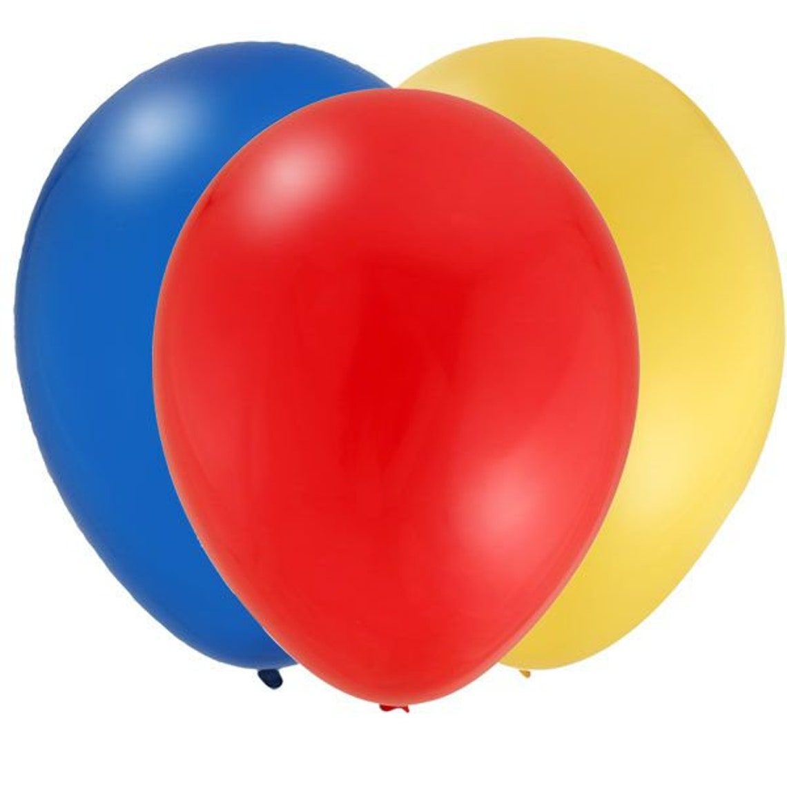 Red Yellow and Blue Latex Balloon Bouquet Birthday Mylar - Etsy