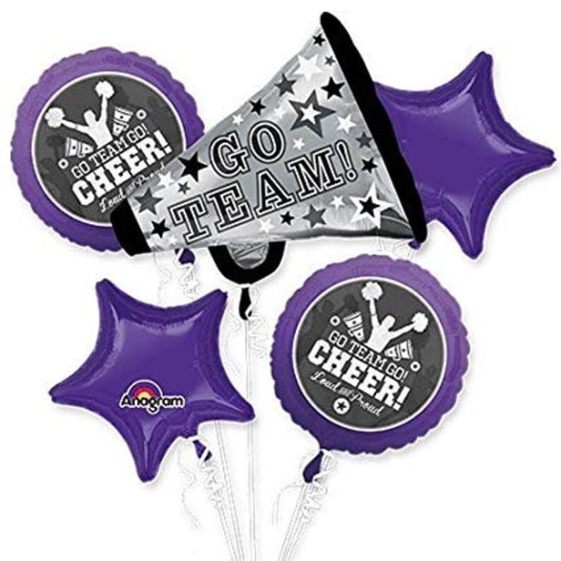 Cheer Balloon Bouquet Cheer Balloons Cheer Mylar Balloon - Etsy