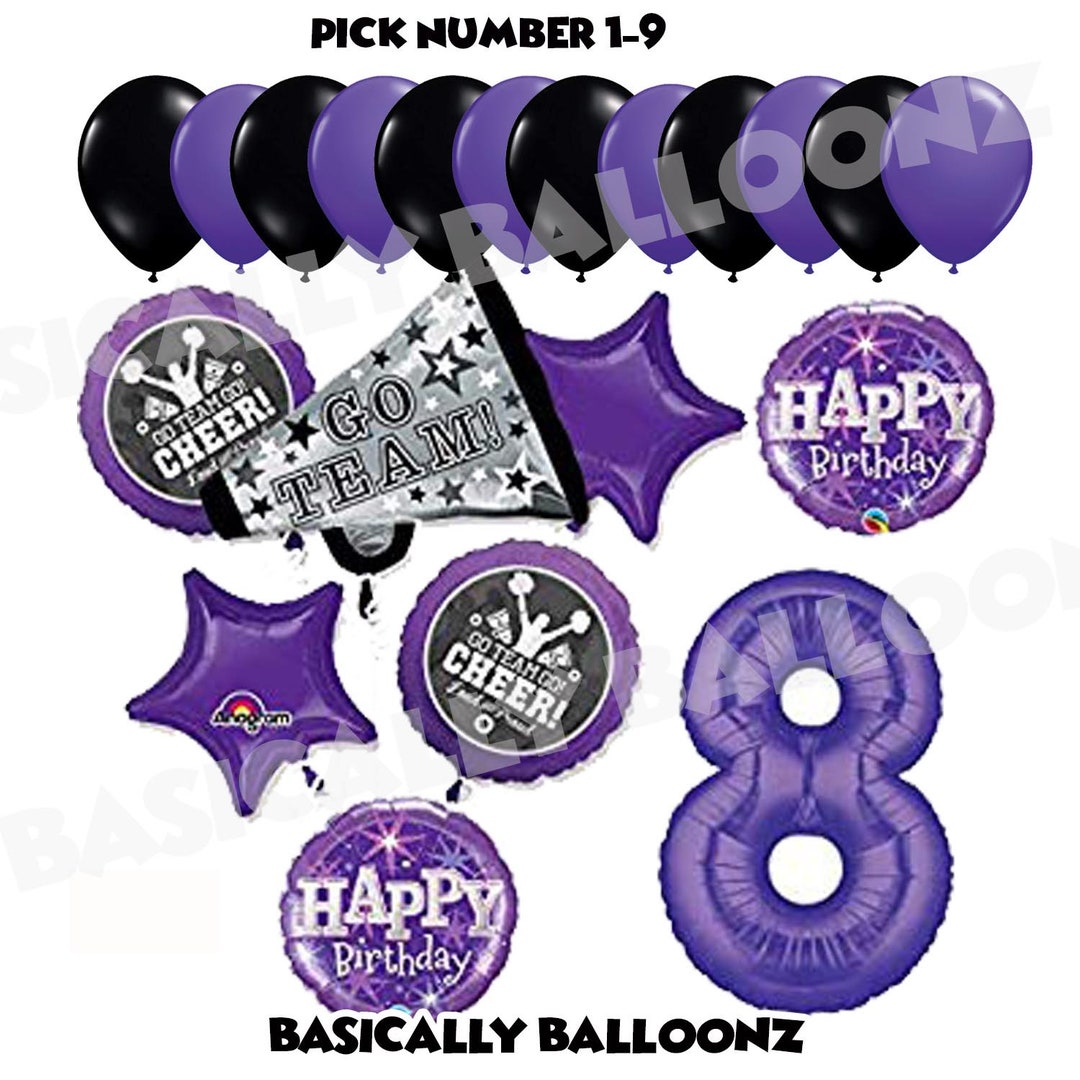 Cheer Balloon, Cheerleader Balloon, Number Balloon, Party Supply ...