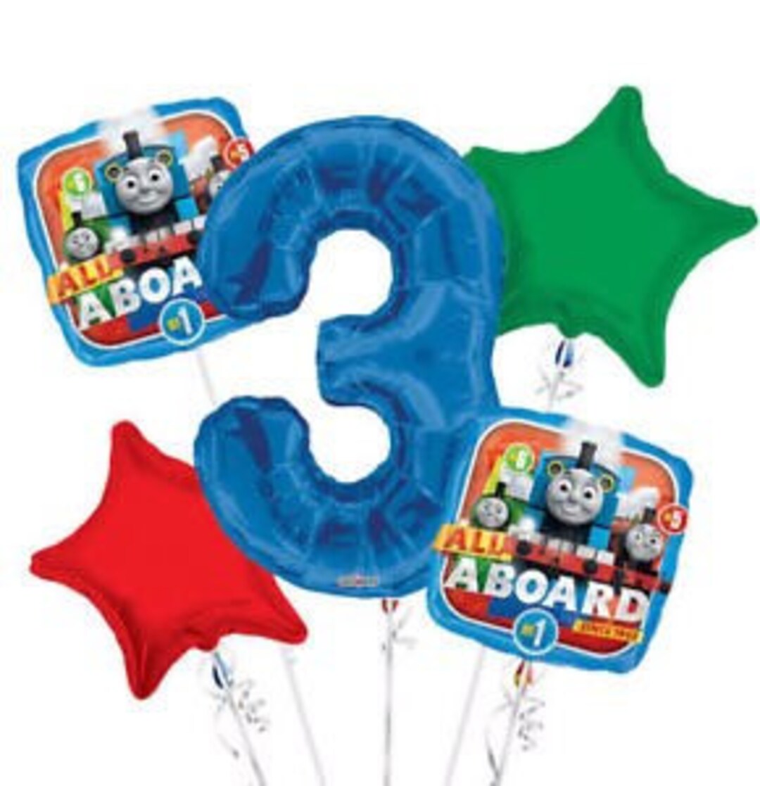 Thomas the Train Balloon Bouquet Party Decoration Balloons - Etsy