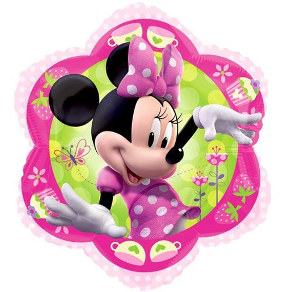 Minnie Mouse Pink Flower Mylar Minnie Mouse .minnie Mouse | Etsy