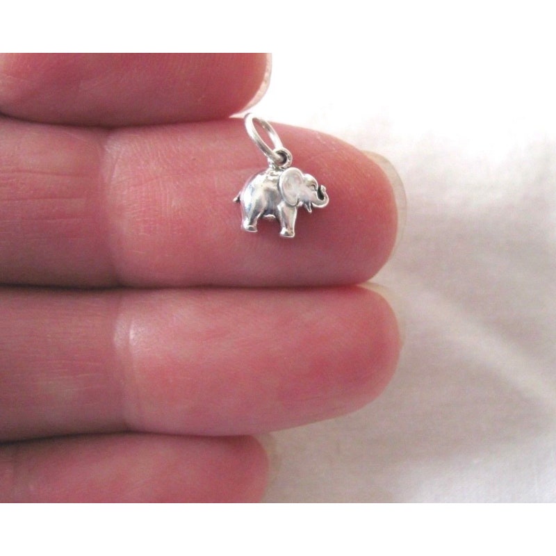 Small Elephant Charm - Etsy