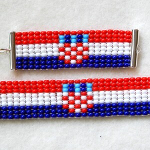 Croatia Croatian Flag Bead Keychain & Bracelet, Handmade - Etsy