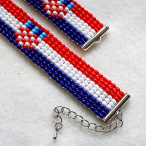 Croatia Croatian Flag Bead Keychain & Bracelet, Handmade - Etsy