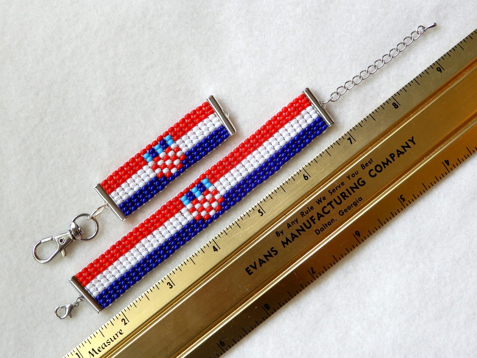 Croatia Croatian Flag Bead Keychain & Bracelet, Handmade - Etsy