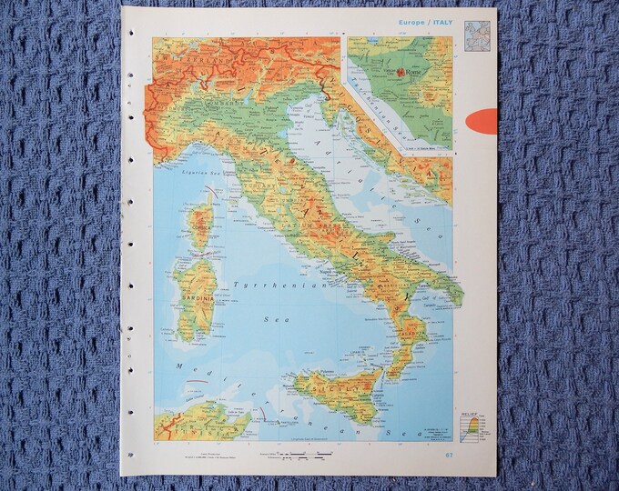 Old Modica Italy Map 1945 Vintage Sicilian City Atlas Poster - Etsy