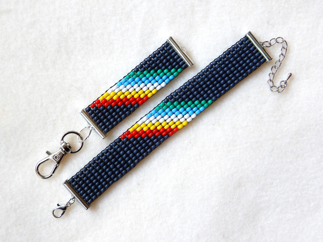 Disability Pride Flag Bead Keychain & Bracelet, Handmade, 30% to ...